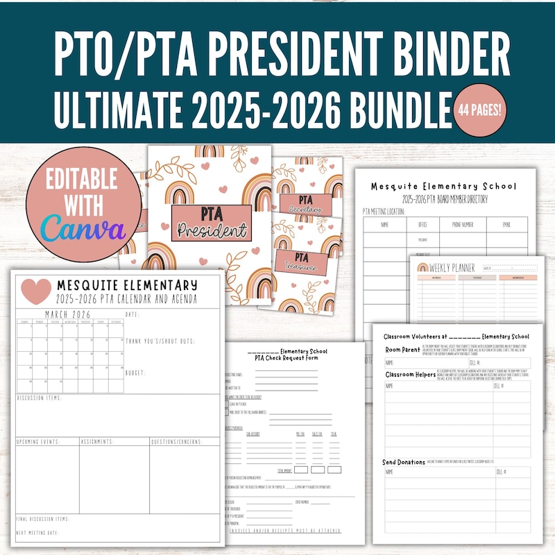 Pta President Binder - Etsy