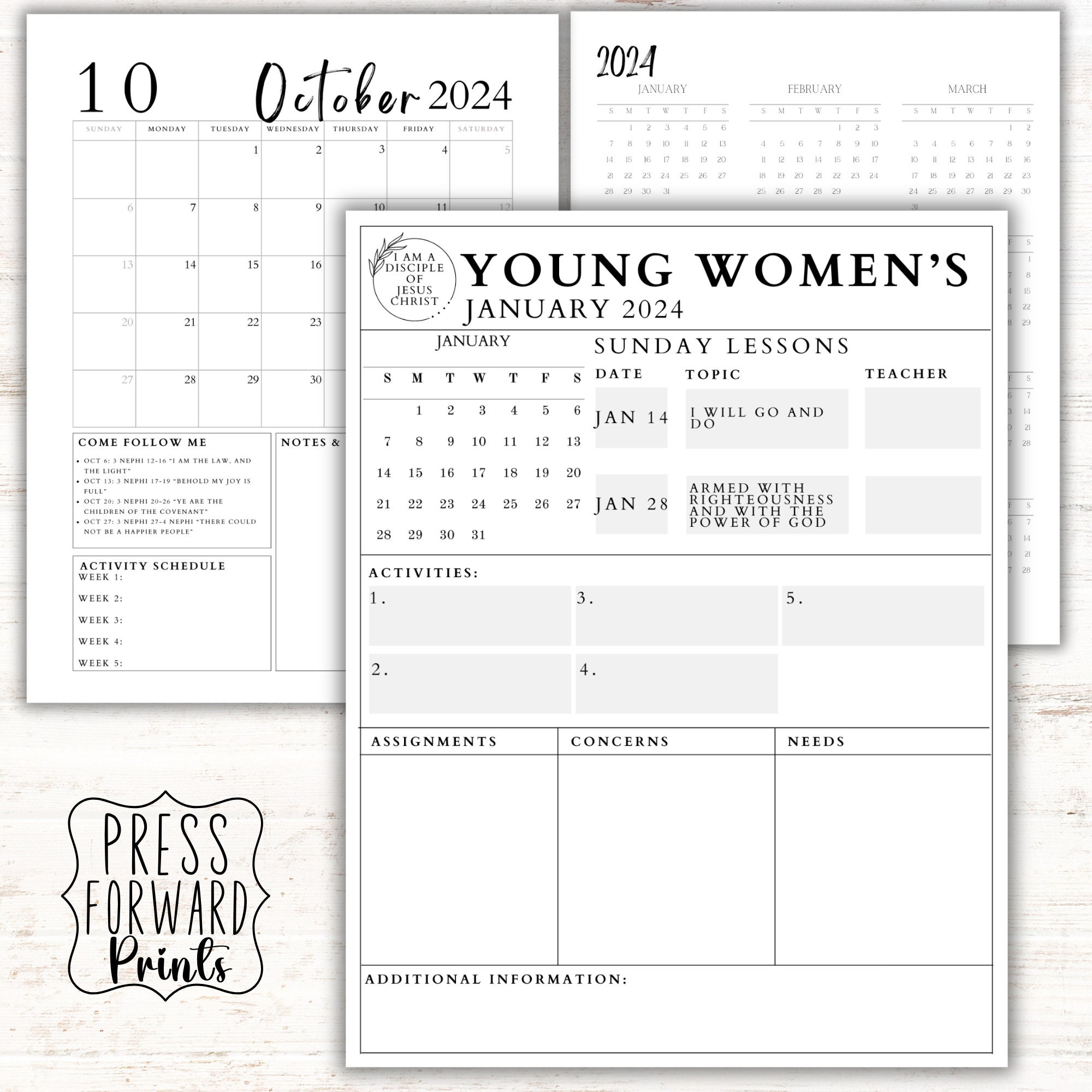 YW Binder, 2024 YW Binder, Young Women Binder, 2024 I Am a Disciple of ...