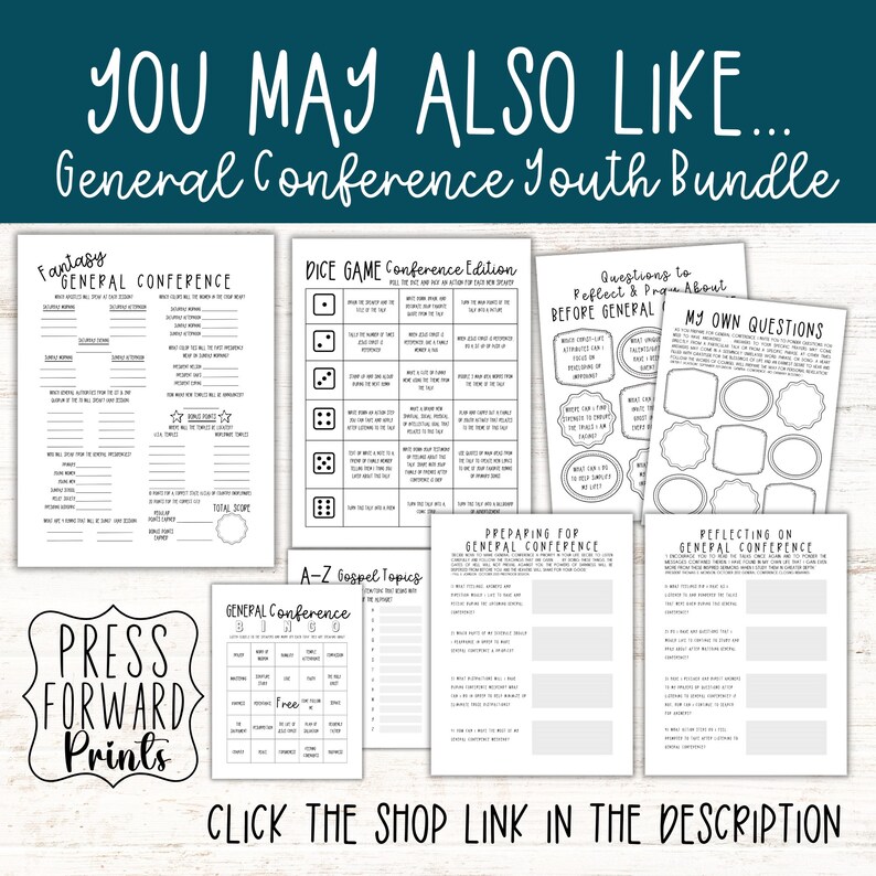 LDS General Conference Activity Bundle: Bingo, Mazes, Coloring (PDF ...