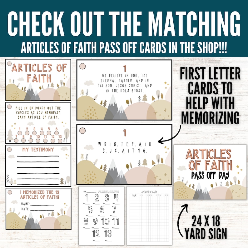 Articles of Faith, Articles of Faith Printable, Articles of Faith Poster Articles of Faith Print ...