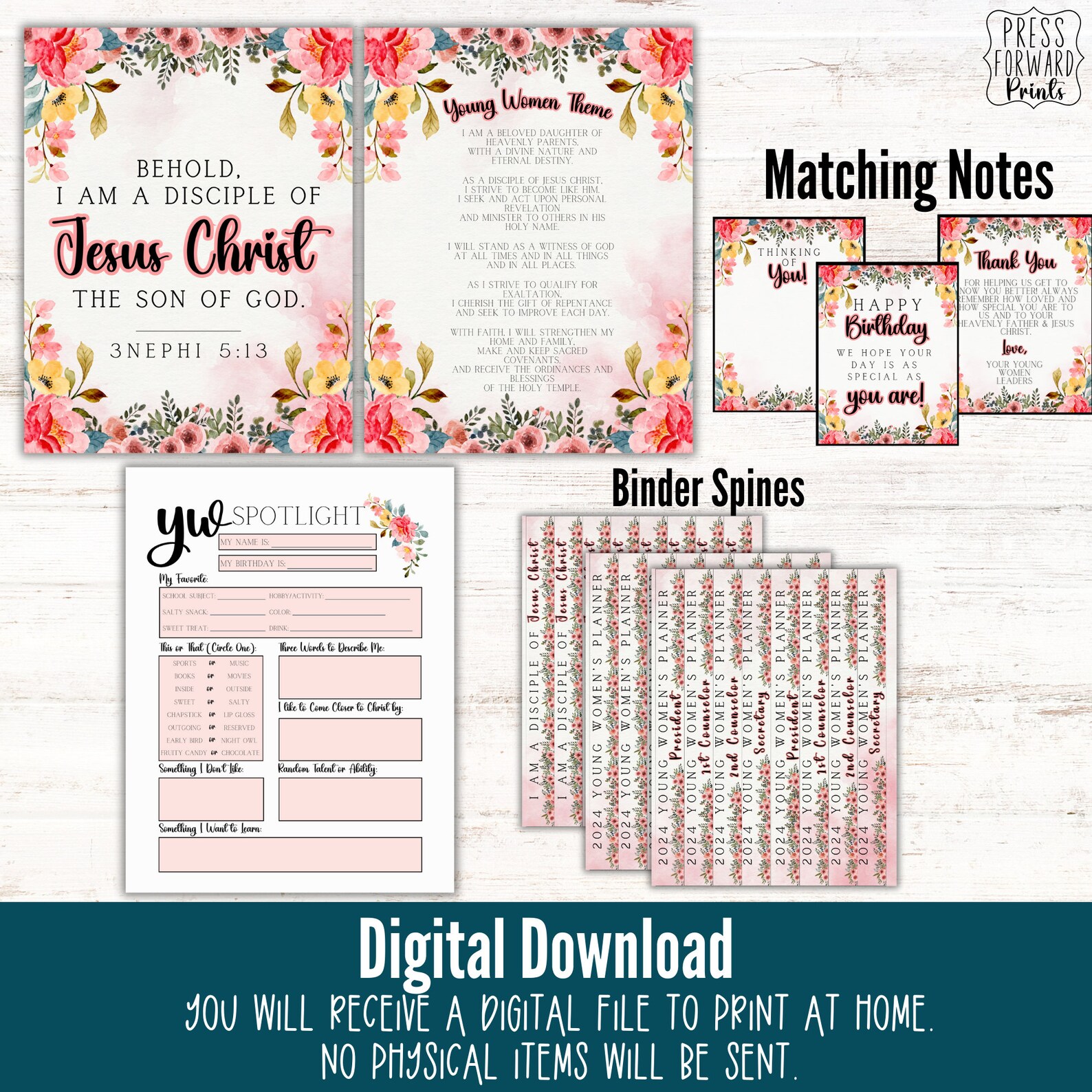 YW Binder, 2024 YW Binder, Young Women Binder, 2024 I Am a Disciple of ...