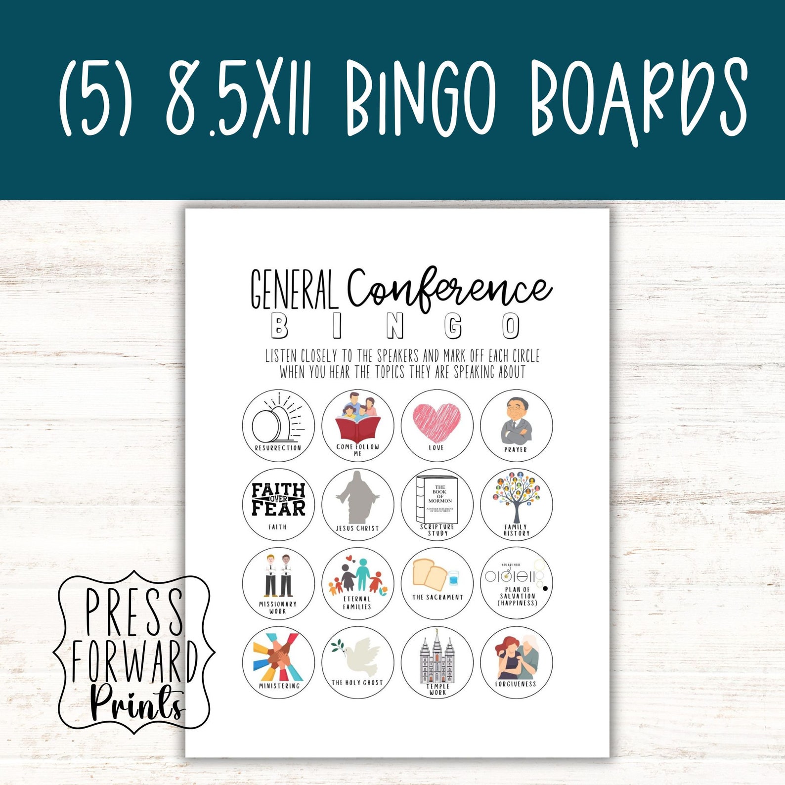 General Conference Bingo, LDS General Conference Bingo, General ...