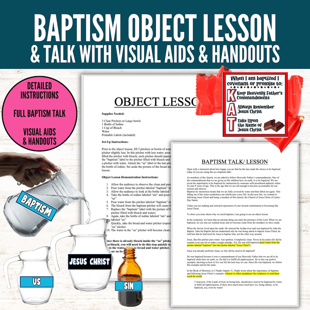 Baptism Talk Object Lesson, Baptism Talk, LDS Primary Talk, LDS Baptism ...