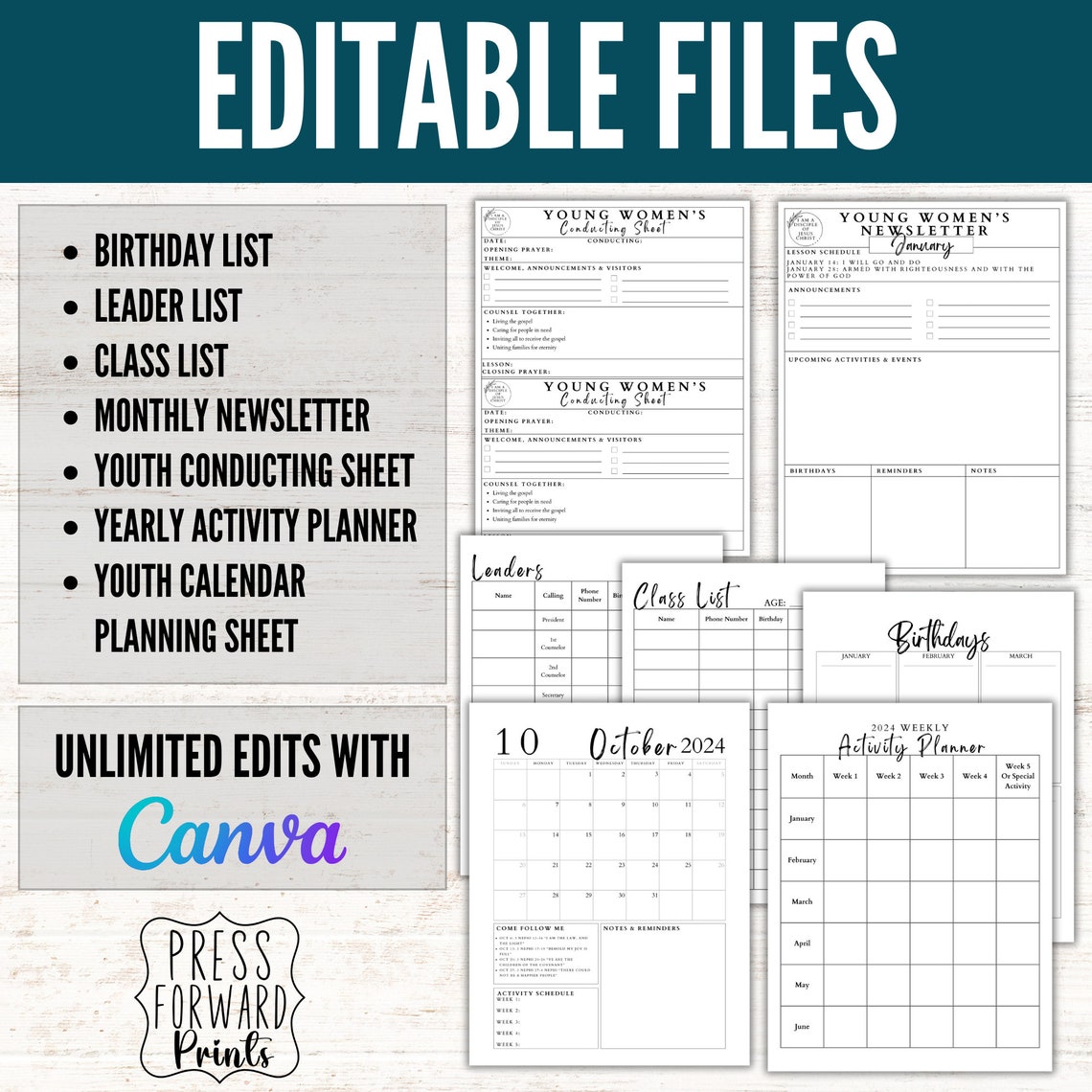 YW Binder, 2024 YW Binder, Young Women Binder, 2024 I Am a Disciple of ...