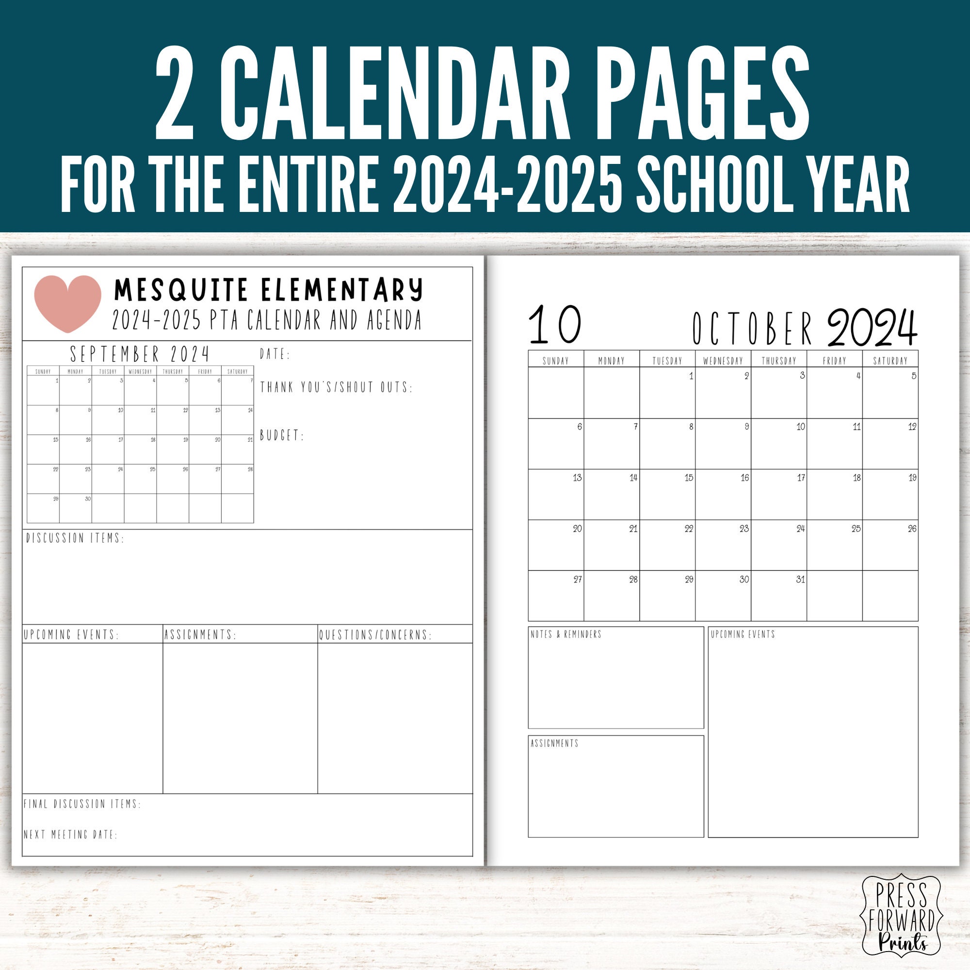 PTA President Binder: Editable 44-page Bundle (digital Download) - Etsy