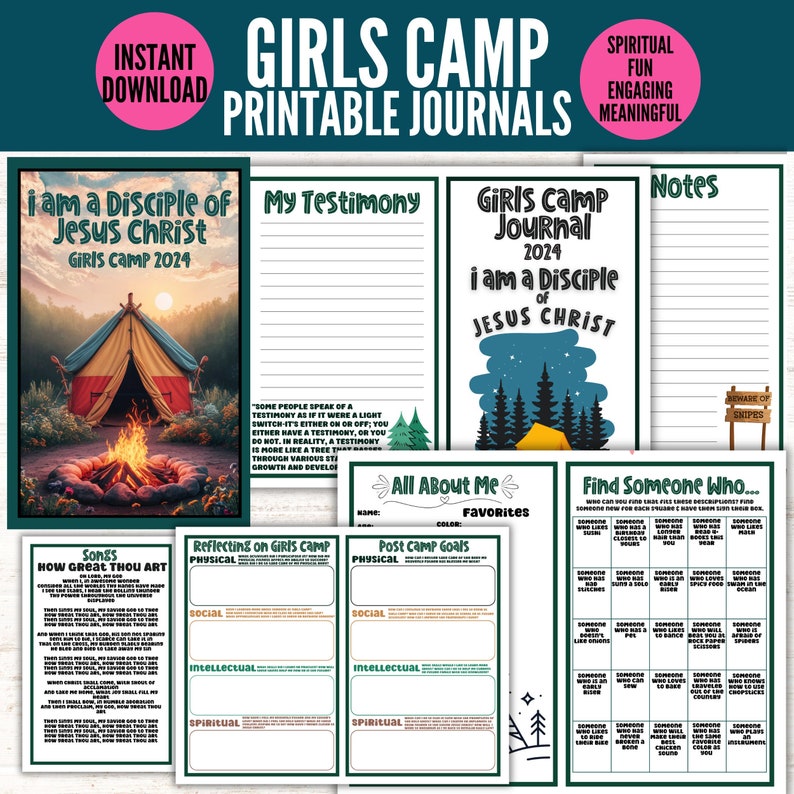 2024 YW Girls Camp Journal: LDS Printable Songbook (PDF) - Etsy