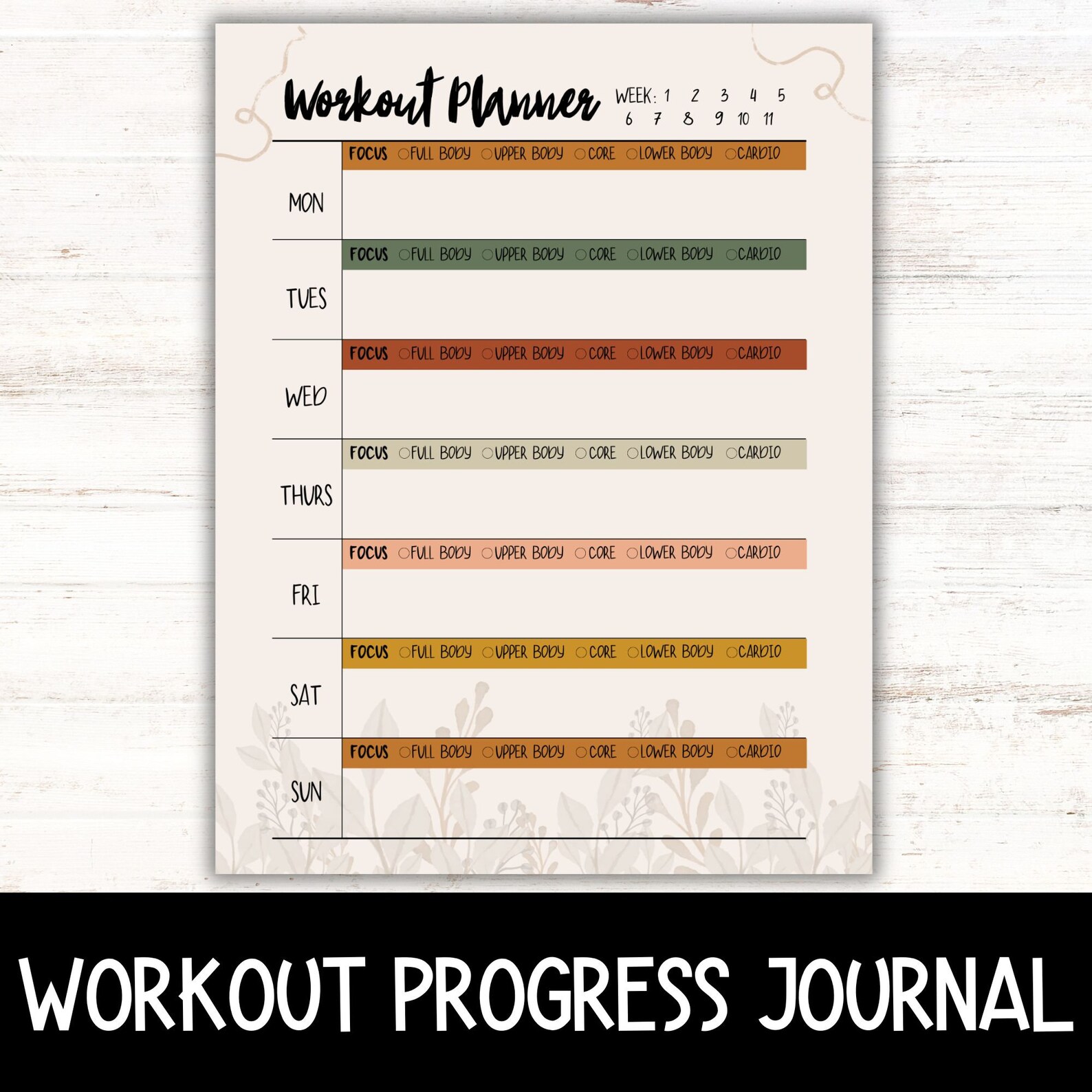 Boho 75 Soft Challenge Tracker Printable (PDF) - Etsy