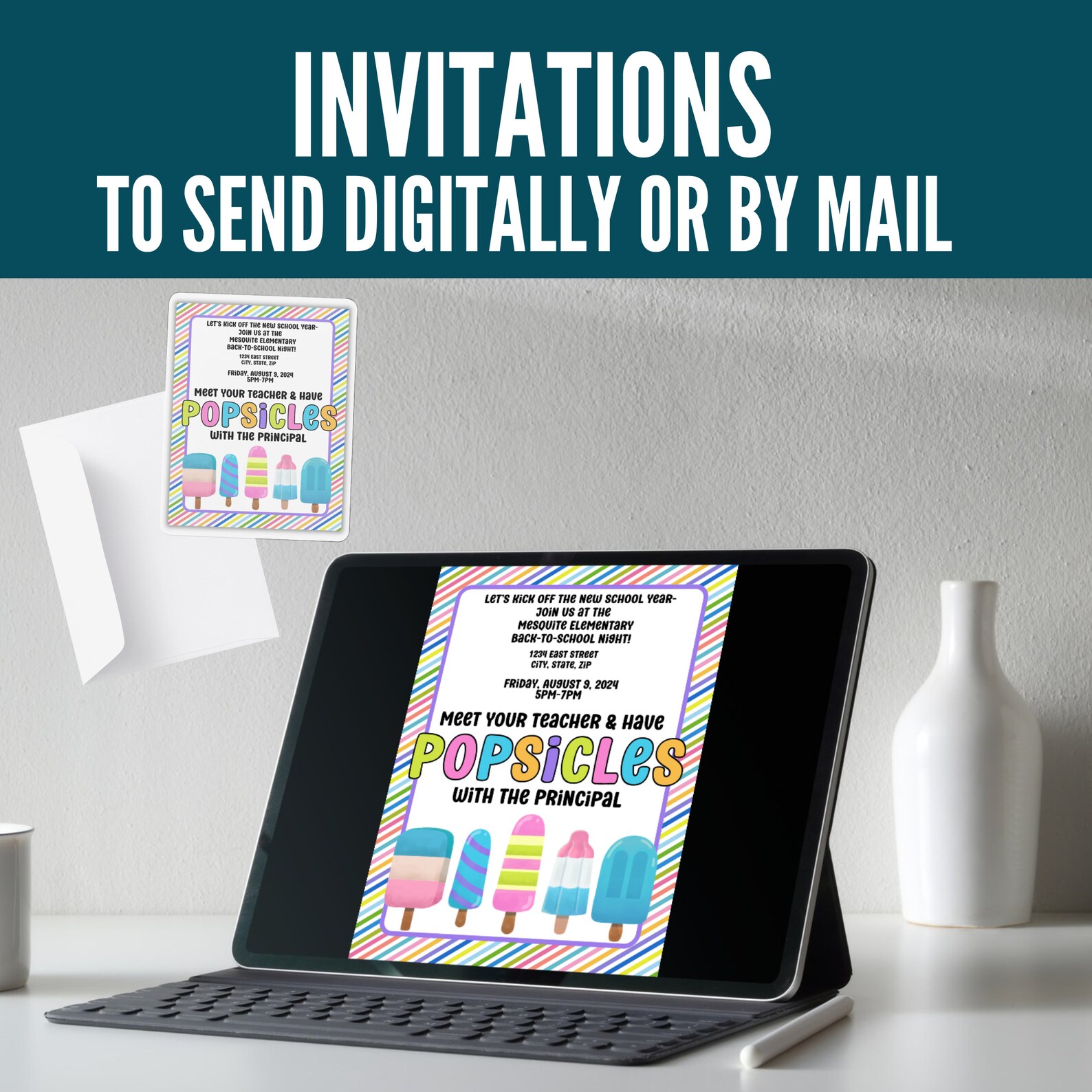 Editable Popsicles With the Principal, Back to School Night, Back to ...