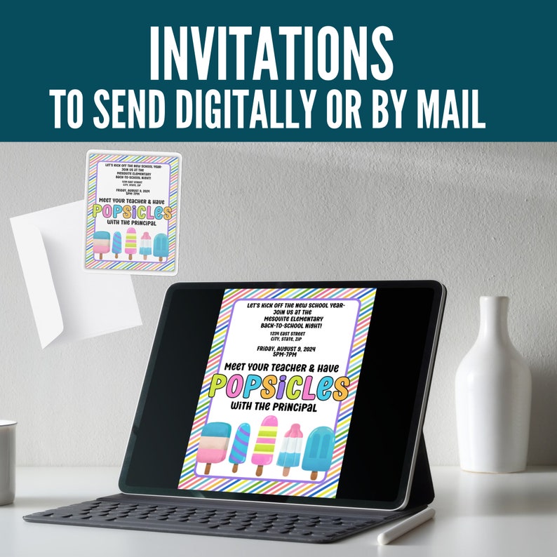 Editable Popsicles With the Principal, Back to School Night, Back to ...