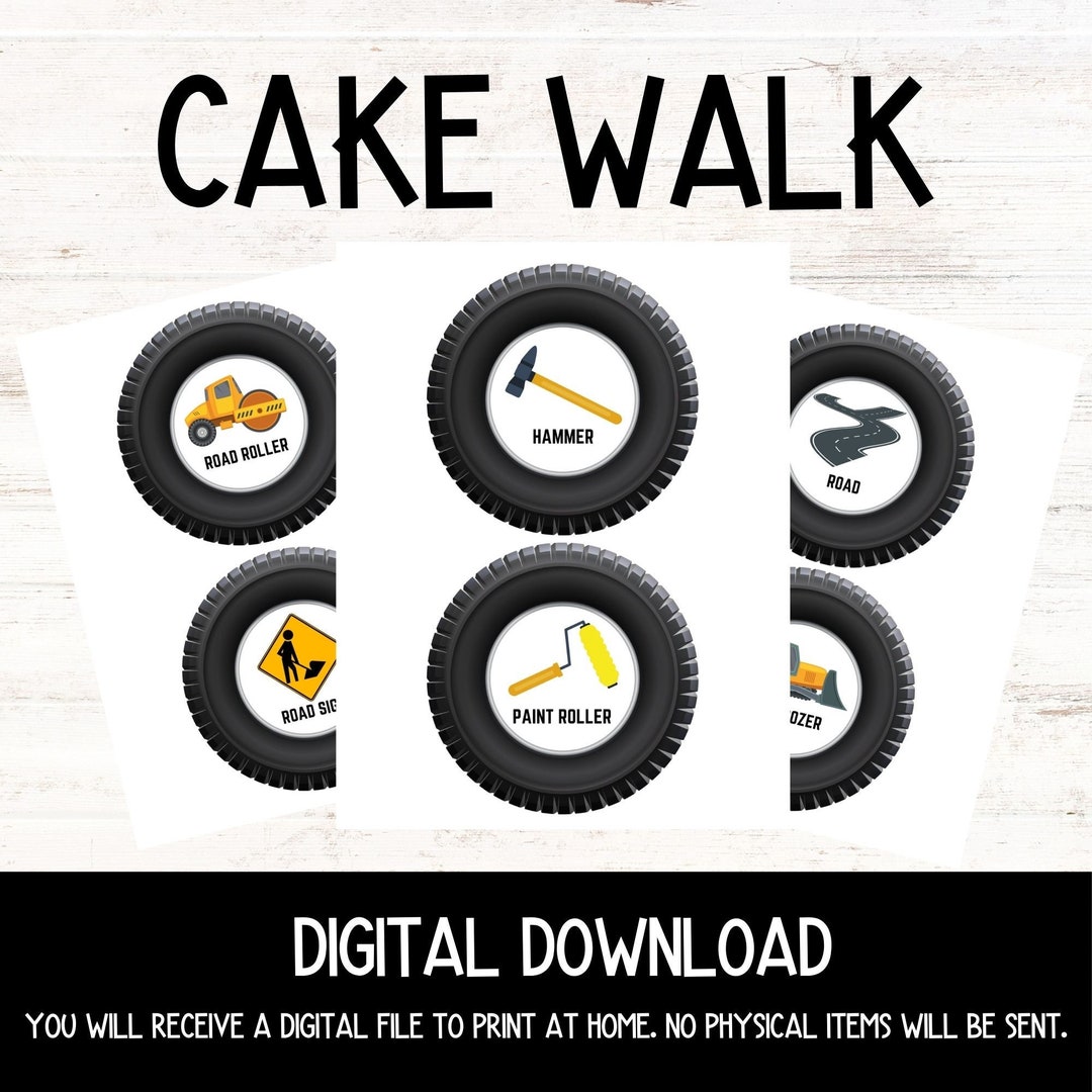Construction Birthday Cake Walk Game (digital Download) - Etsy