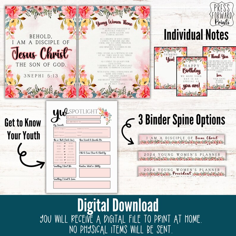 YW Binder, 2024 YW Binder, Young Women Binder, 2024 I Am a Disciple of ...