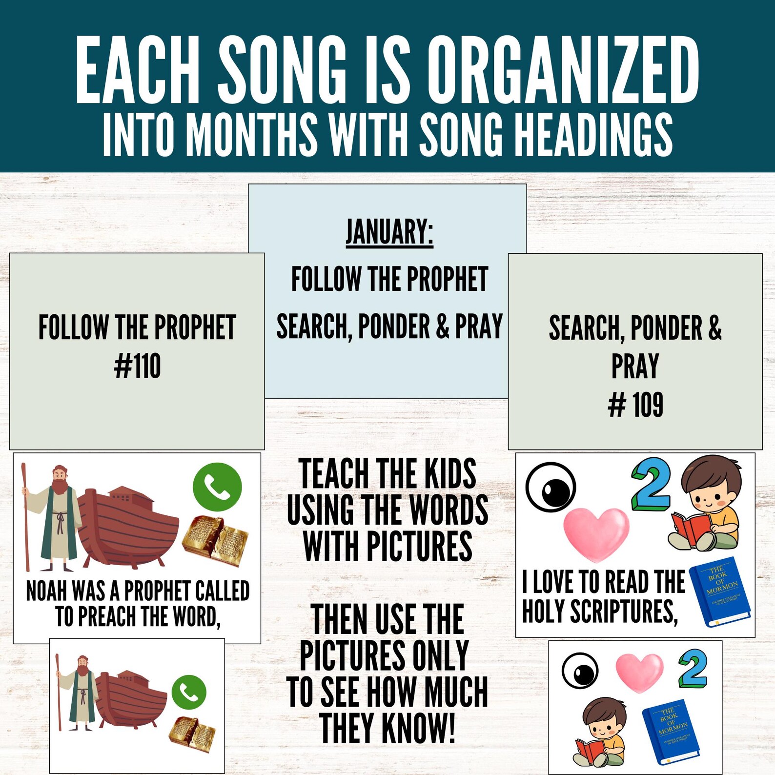2025 Primary Songs Flip Chart Posters: LDS Singing Time (PDF) - Etsy