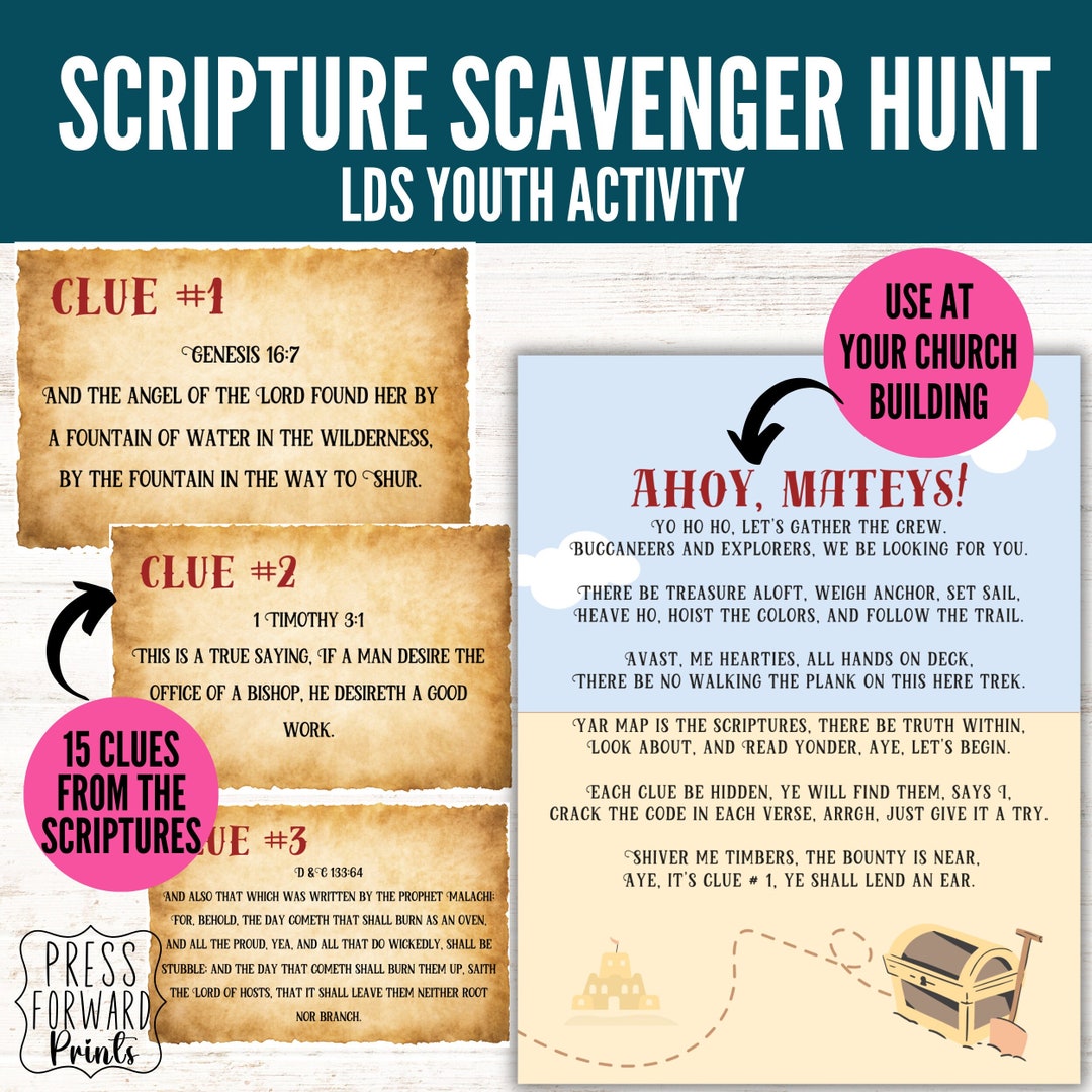 LDS Scripture Scavenger Hunt: Youth Activity (PDF) - Etsy