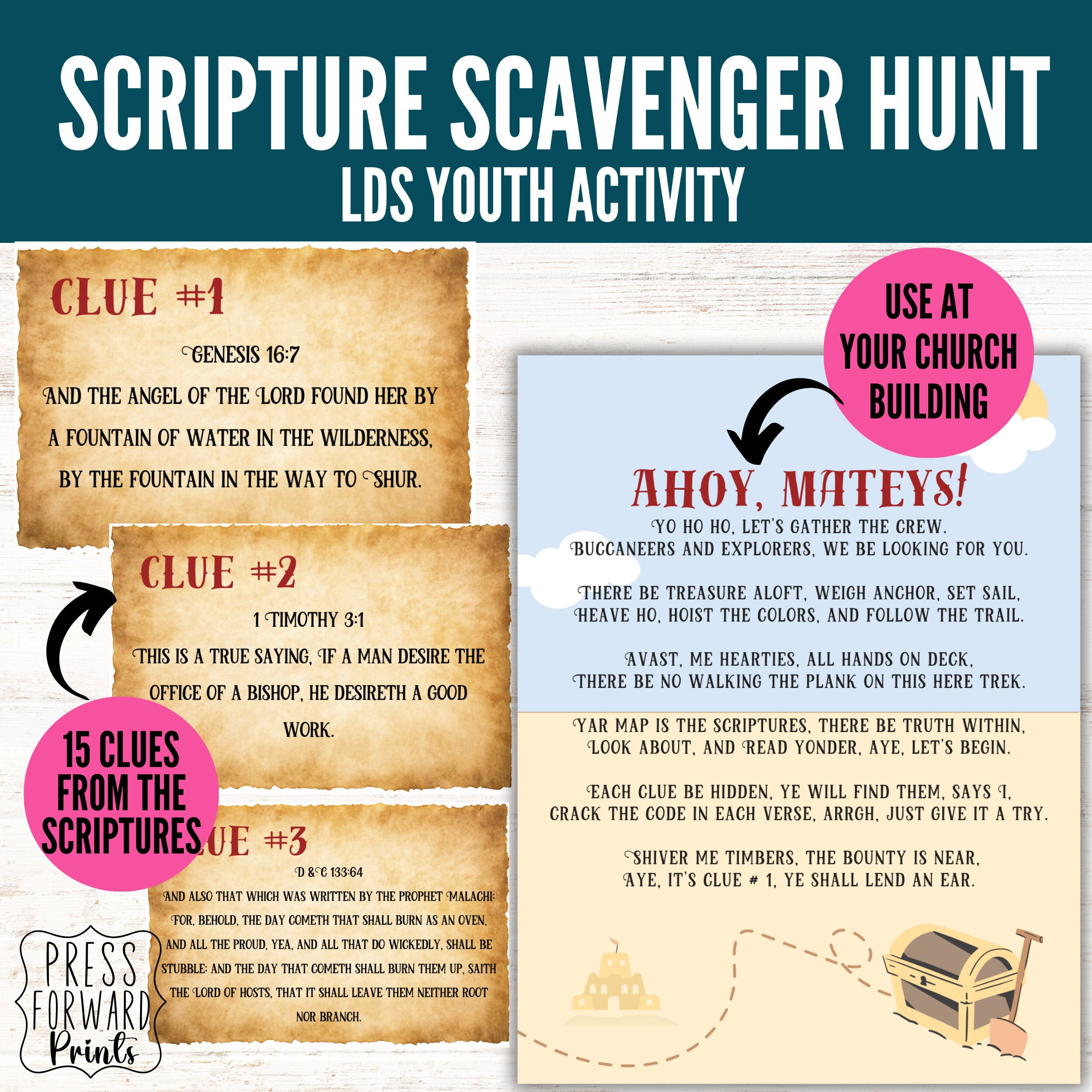 LDS Scripture Scavenger Hunt: Youth Activity (PDF) - Etsy