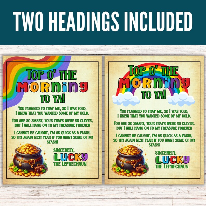 Leprechaun Note, Note From Leprechaun, Leprechaun Trap, Leprechaun Note ...