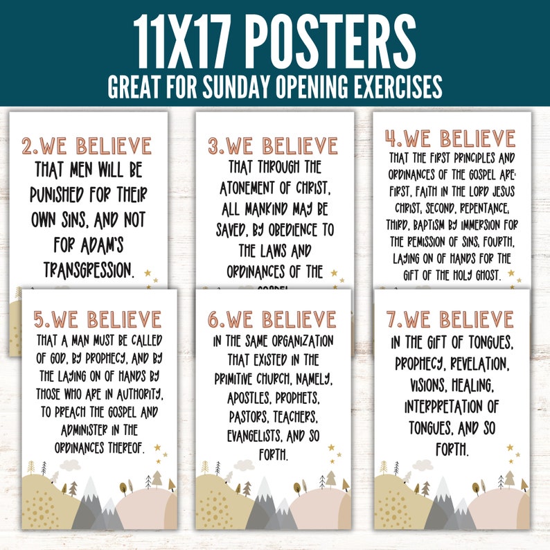 Articles of Faith, Articles of Faith Printable, Articles of Faith ...