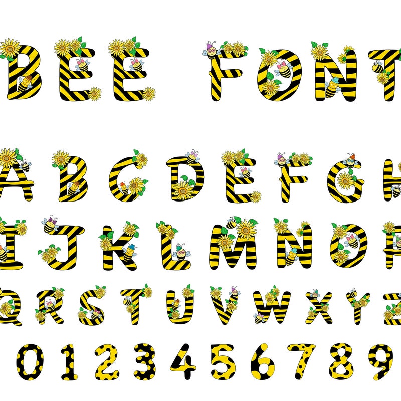 Honey Bee Alphabet - Etsy