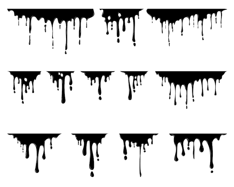 Dripping Borders SVG Bundle, PNG, Dripping SVG, Dripping Borders ...