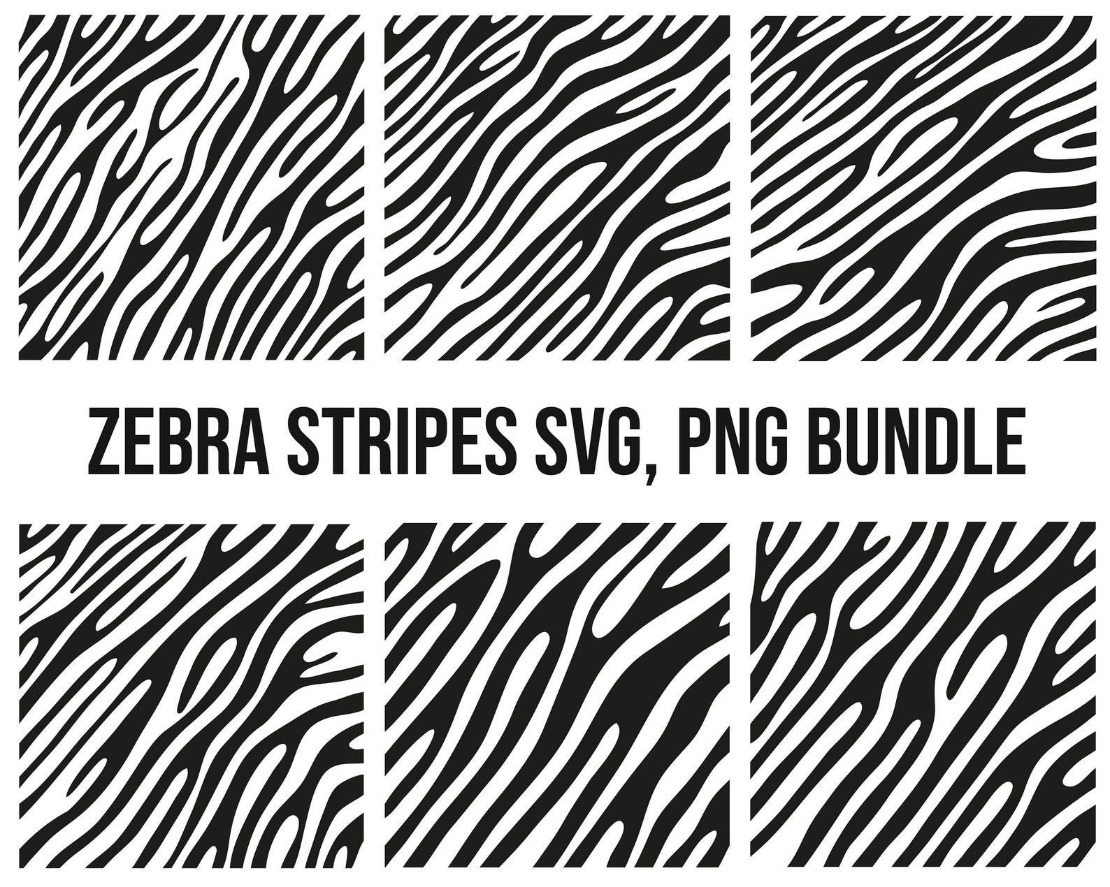 Zebra Stripes SVG Bundle, PNG, Zebra Pattern Svg, Zebra Printable ...
