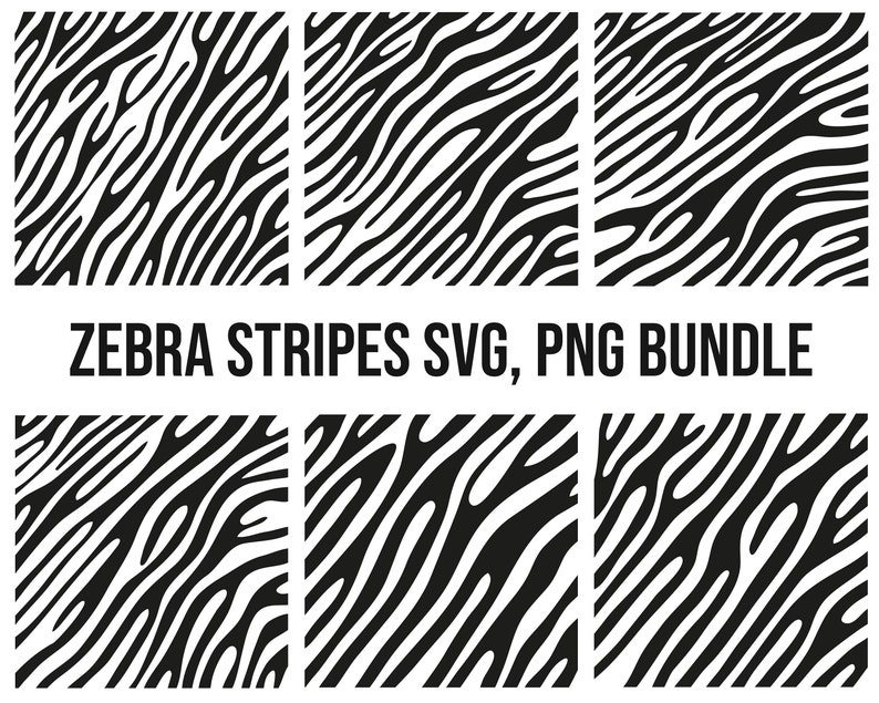 Zebra Stripes SVG Bundle PNG Zebra Pattern Svg Zebra - Etsy