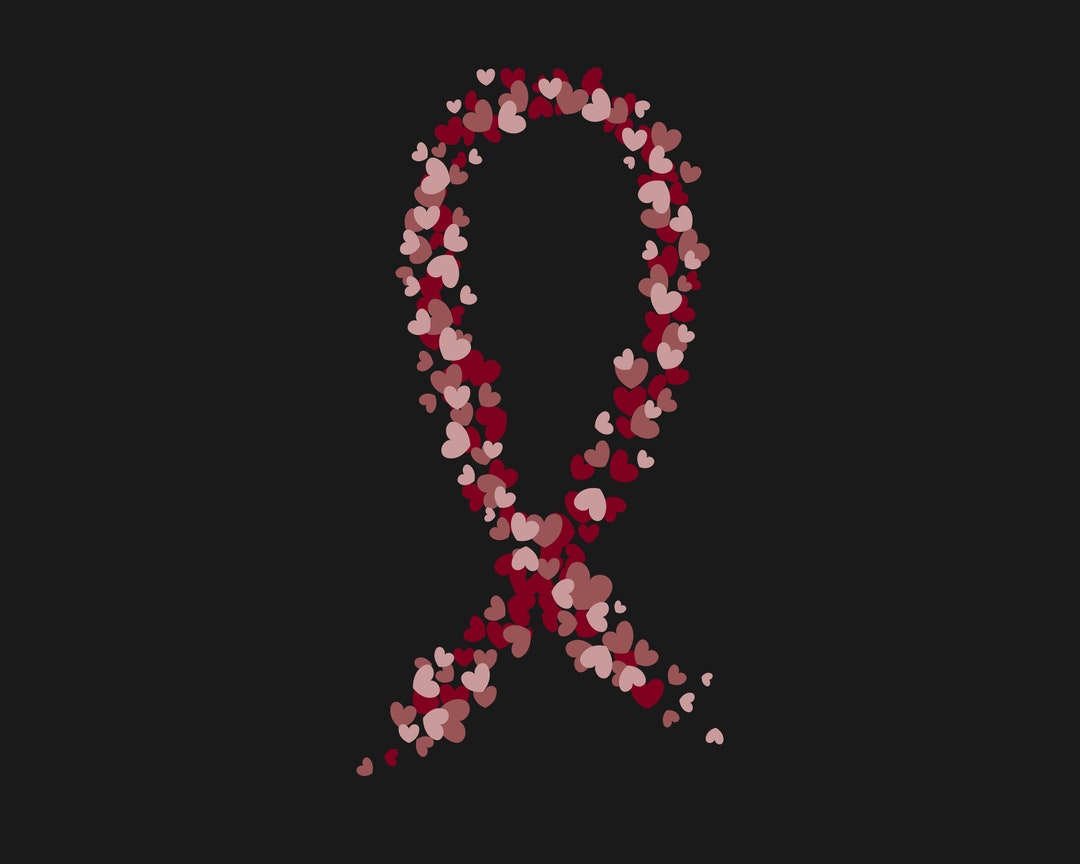 Burgundy Ribbon SVG, PNG - Multiple Myeloma Ribbon, Bone Marrow Ribbon ...