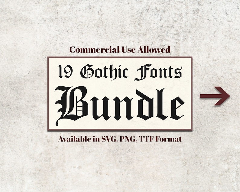 19 Gothic Fonts SVG, PNG, TTF, Letters and Numbers, Alphabet Svg, Cut ...