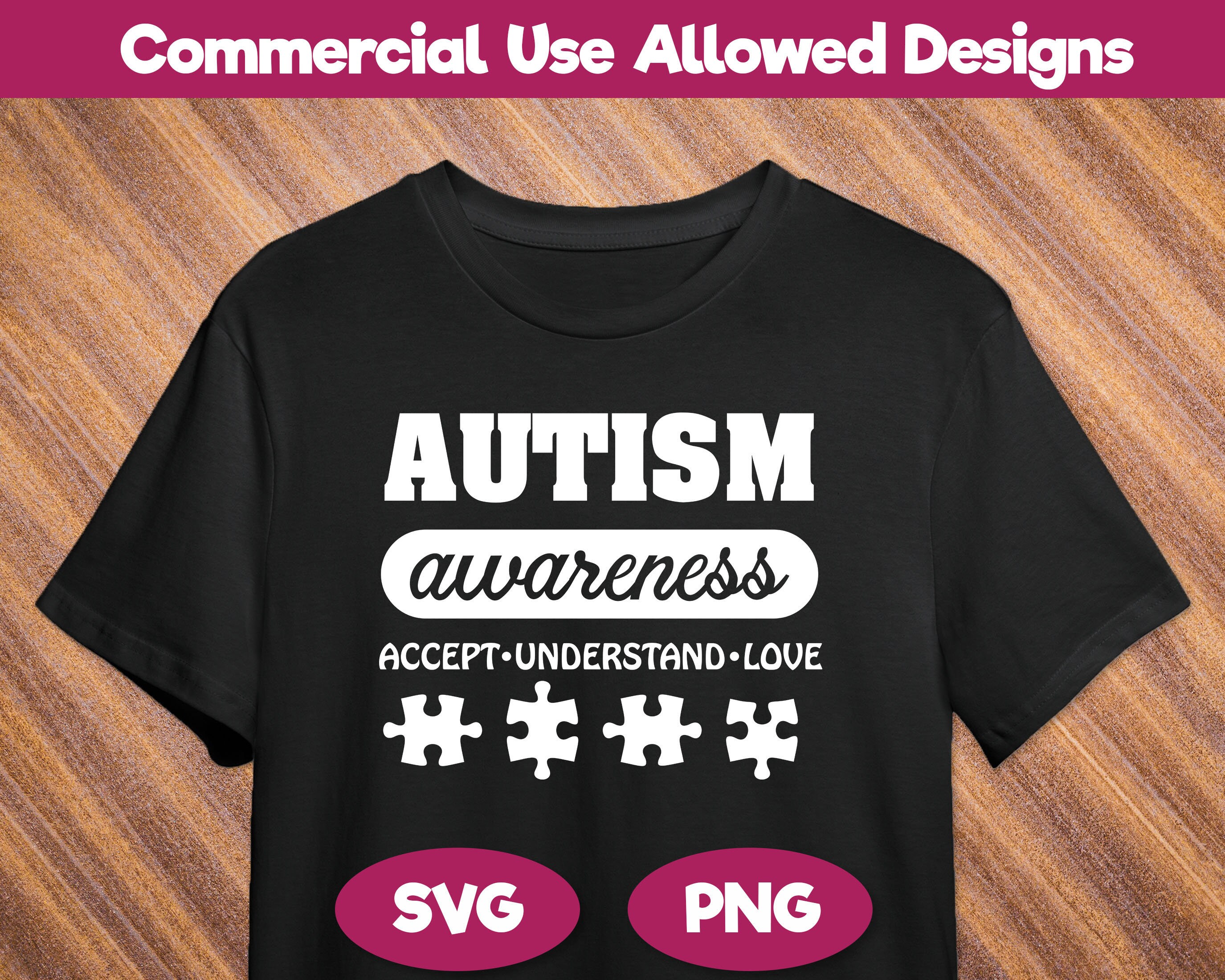 Accept Understand Love SVG PNG Autism Awareness Svg Puzzle - Etsy