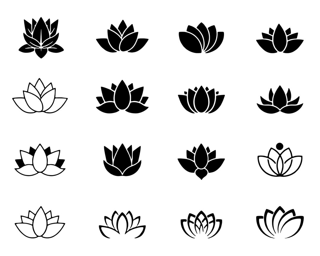 Lotus Flower SVG Bundle, PNG, Lotus Flower Cut Files for Cricut ...