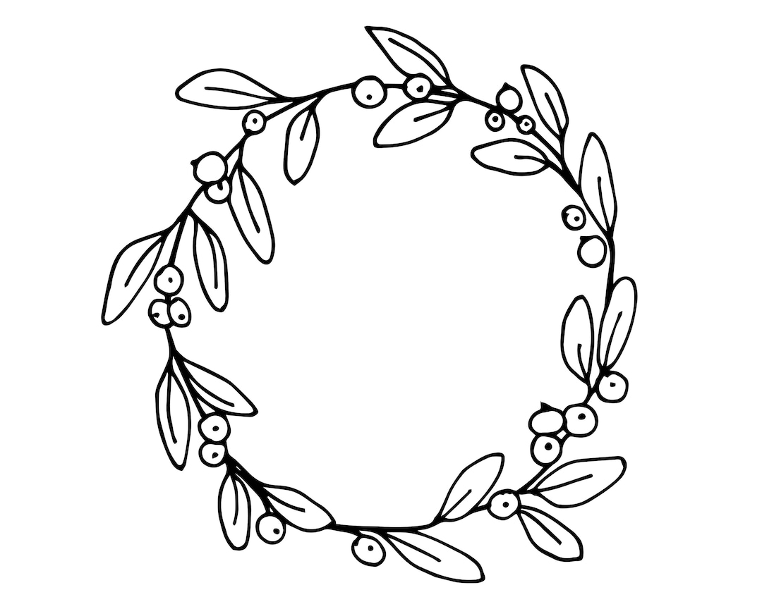 Christmas Laurel Wreath SVG, PNG, Cut Files for Cricut, Silhouette ...