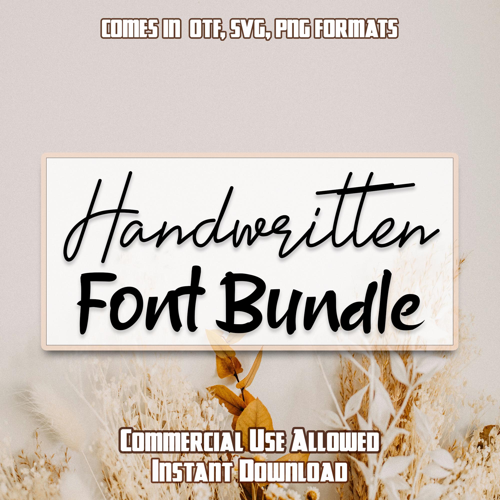 25 Handwritten Font Bundle SVG, PNG, TTF, Alphabet Svg, Script Font ...