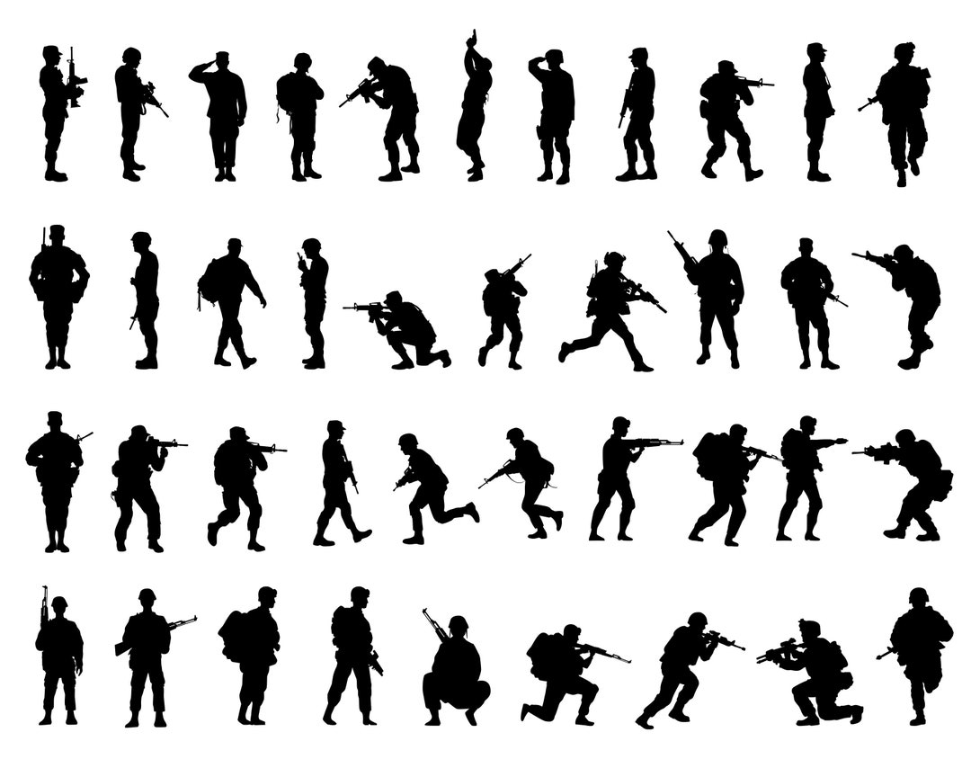 Military SVG Bundle, PNG, Army SVG, Military Silhouette Svg, Cut Files ...
