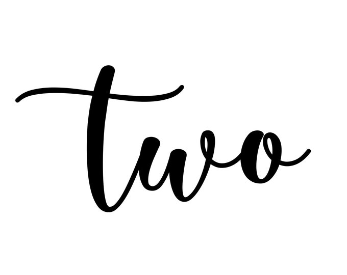 Two SVG | 2nd Birthday Svg | Baby Girl Birthday Svg | Second Bday Svg ...