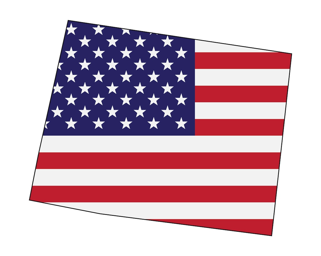 Wyoming Flag Map SVG, PNG - American Flag, Wyoming Outline Svg, State ...