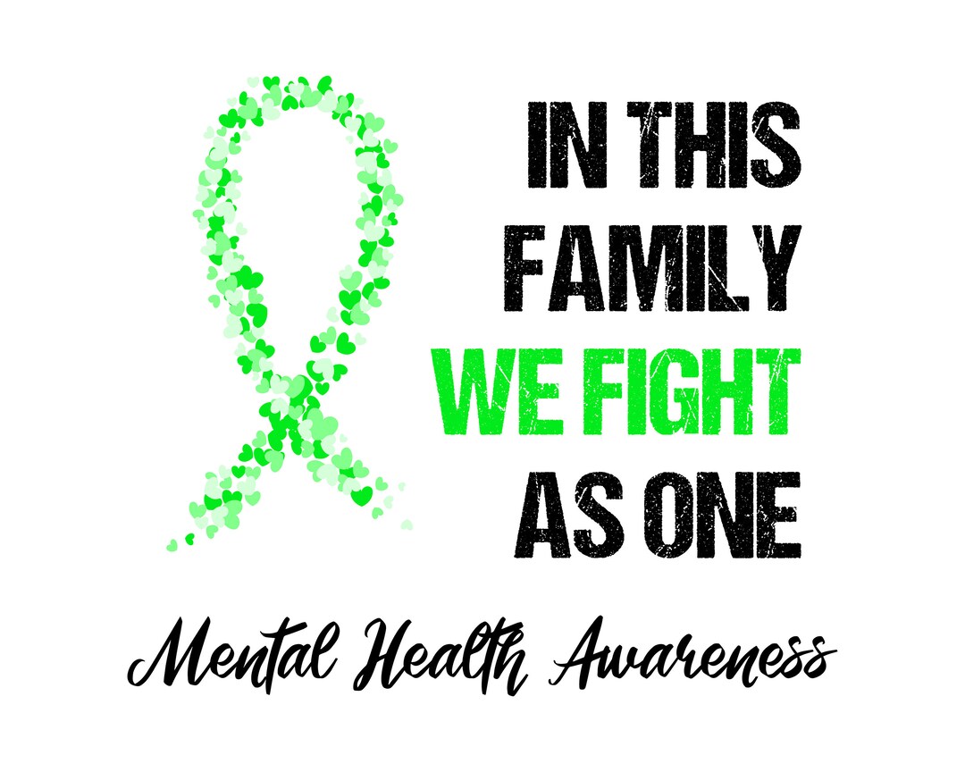 Mental Health Awareness SVG, PNG, 2 Variants, Cut Files for Cricut ...