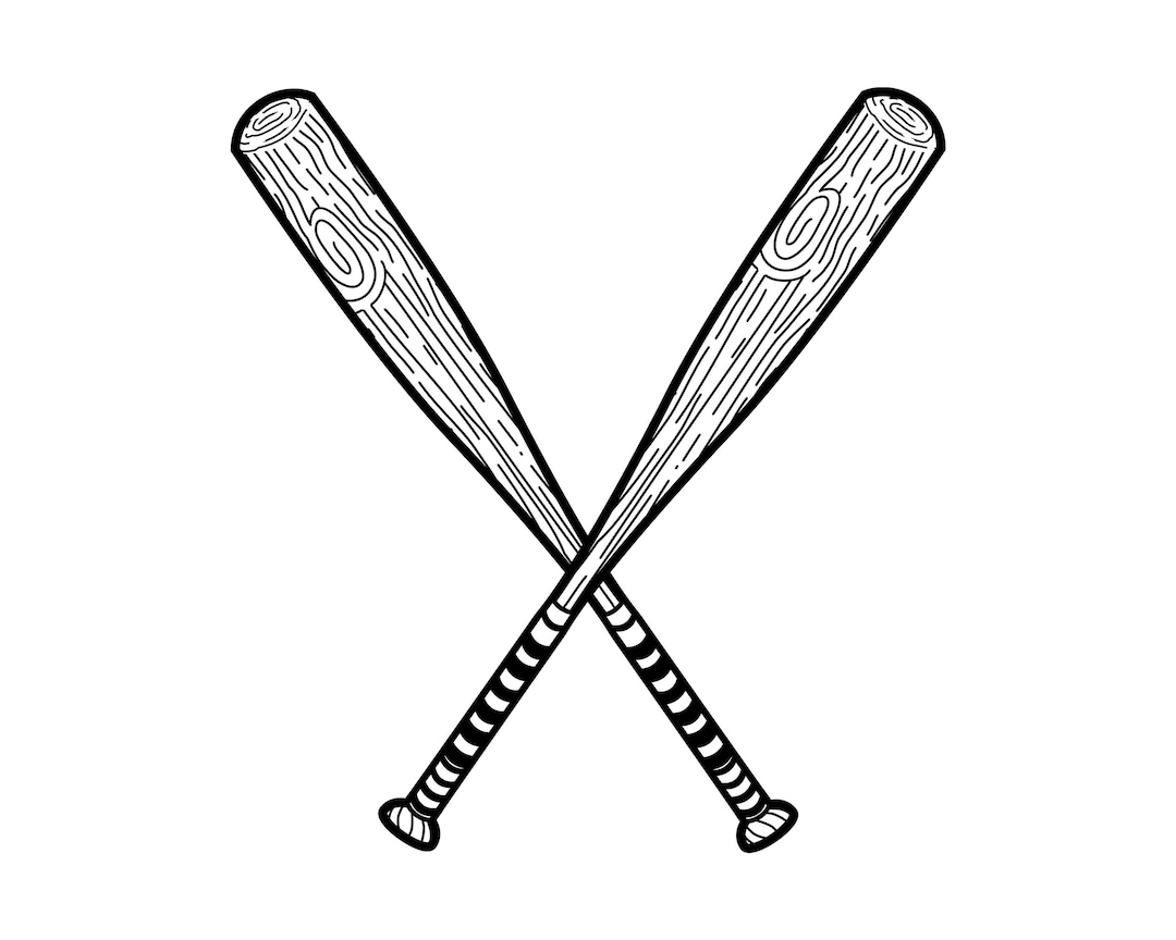 Crossed Baseball Bats SVG, PNG Baseball Svg, Sports Svg, Baseball ...