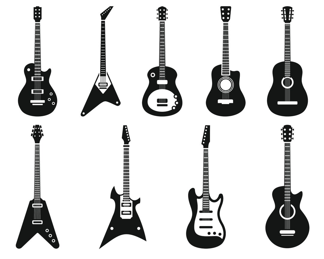 Electric Guitar SVG Bundle, Electric Guitars Svg, Png, Musical ...