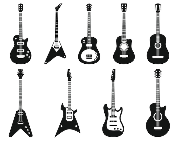 Silhueta De Guitarra Eletrica Png Guitarra Eléctrica Svg, Clipart De