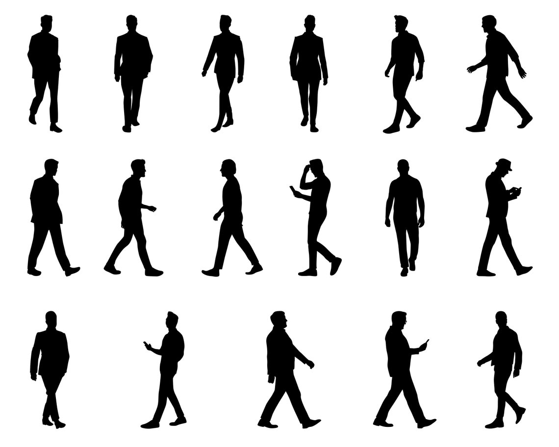 Man Silhouette SVG, PNG, Walking Man SVG, Business Man Svg, Cut Files ...