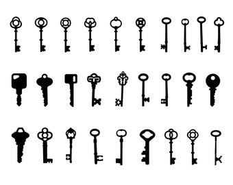 Keys SVG Key SVG Lock SVG Key Chain Svg Keys Clipart Keys - Etsy