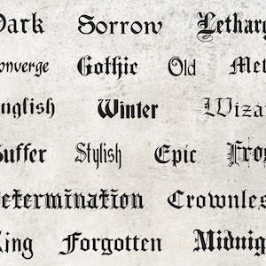 19 Gothic Fonts SVG, PNG, TTF, Letters and Numbers, Alphabet Svg, Cut ...