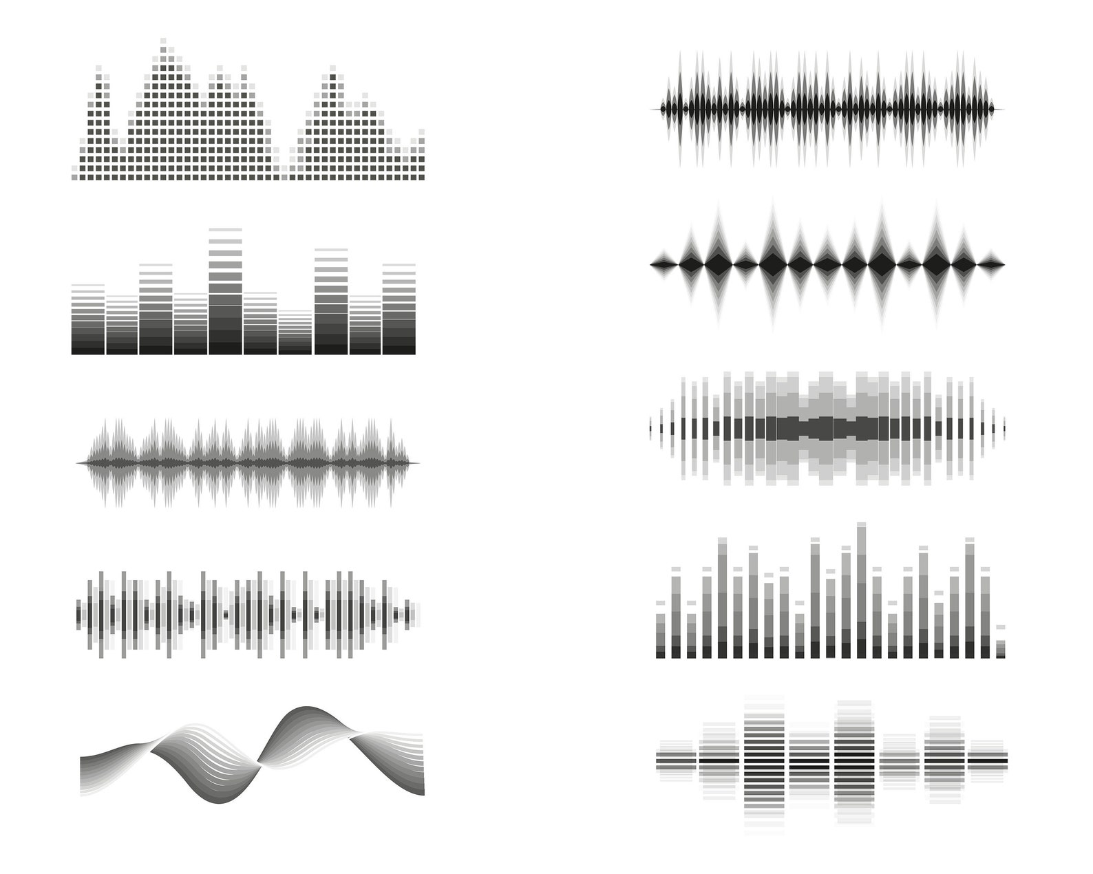 Waveforms SVG, PNG Bundle, Waveform Svg, Music Svg, Audiowave Svg ...