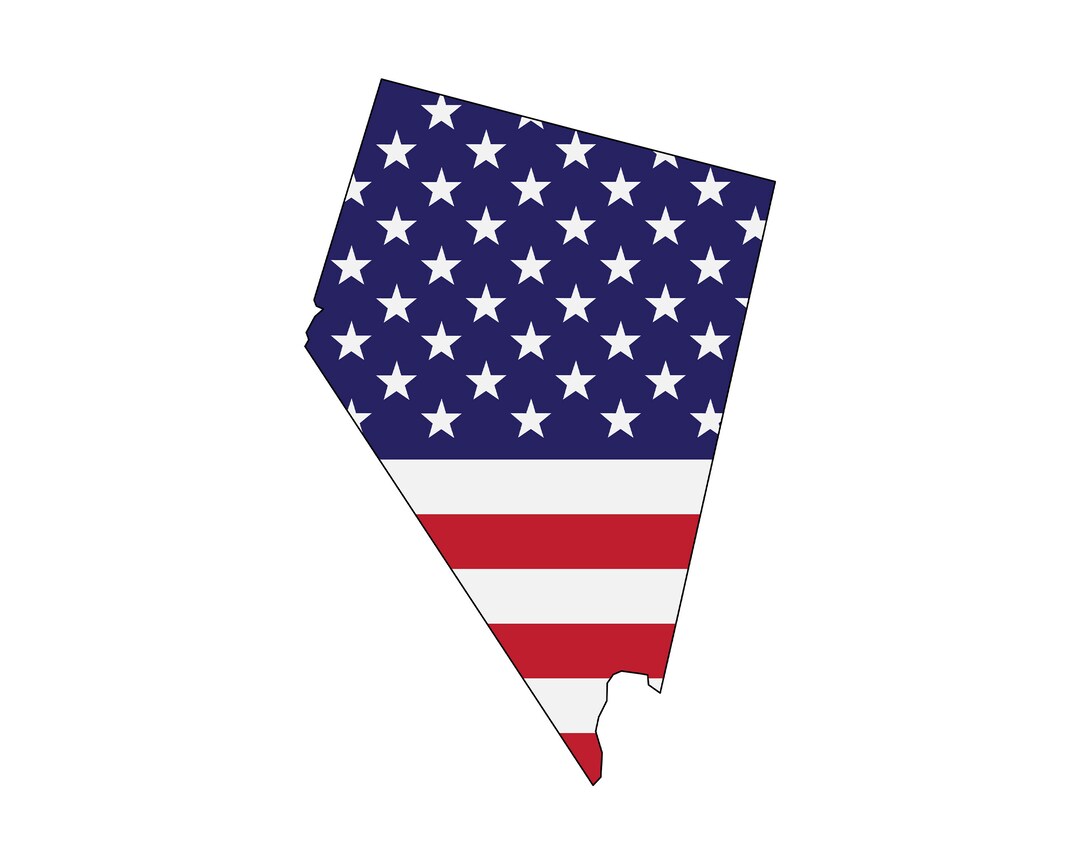 Nevada Flag Map SVG, PNG - American Flag Svg, Nevada Outline Svg ...