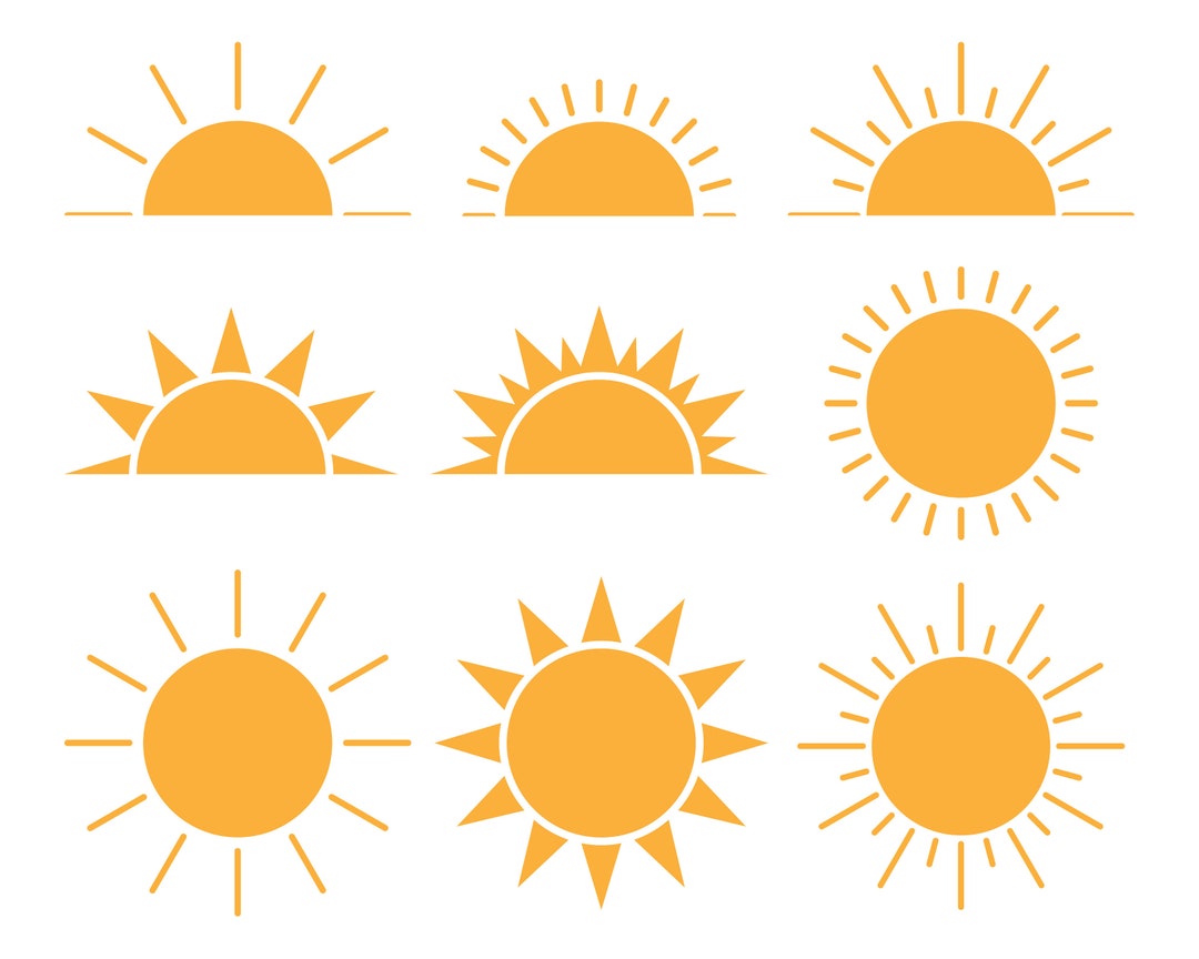 Sunshine SVG Bundle, PNG, Sun Cut File, Sun Clipart, Summer SVG, Cricut ...