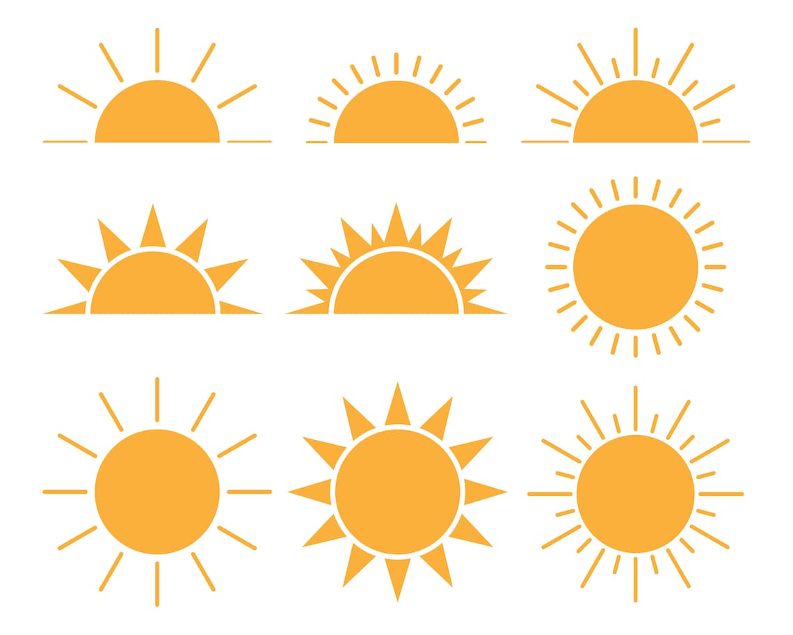 Sunshine SVG Bundle PNG Sun Cut File Sun Clipart Summer - Etsy Canada