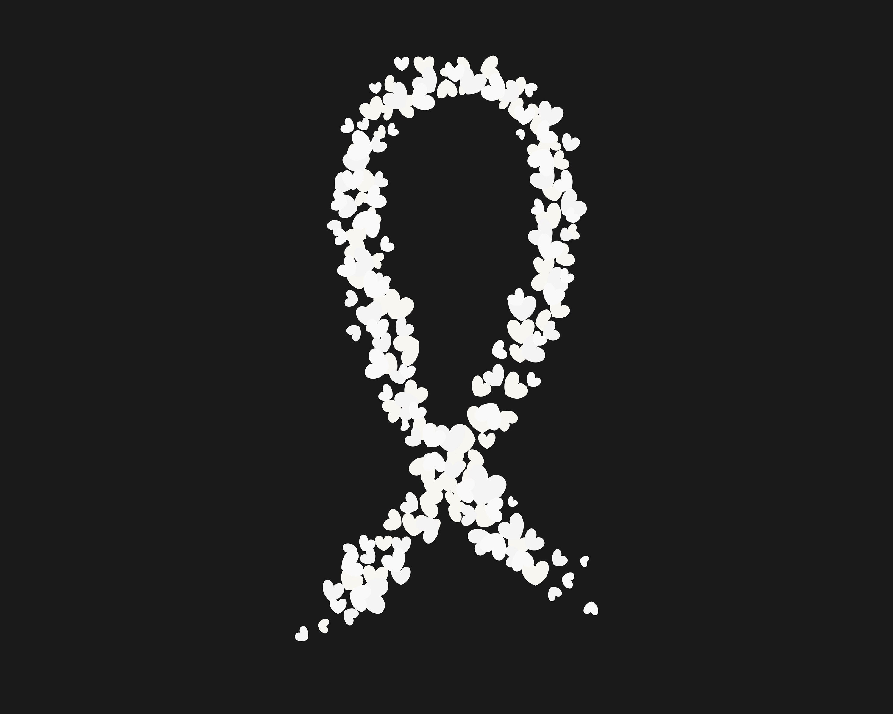 White Pearl Ribbon SVG PNG Lung Cancer Cut File Cricut - Etsy