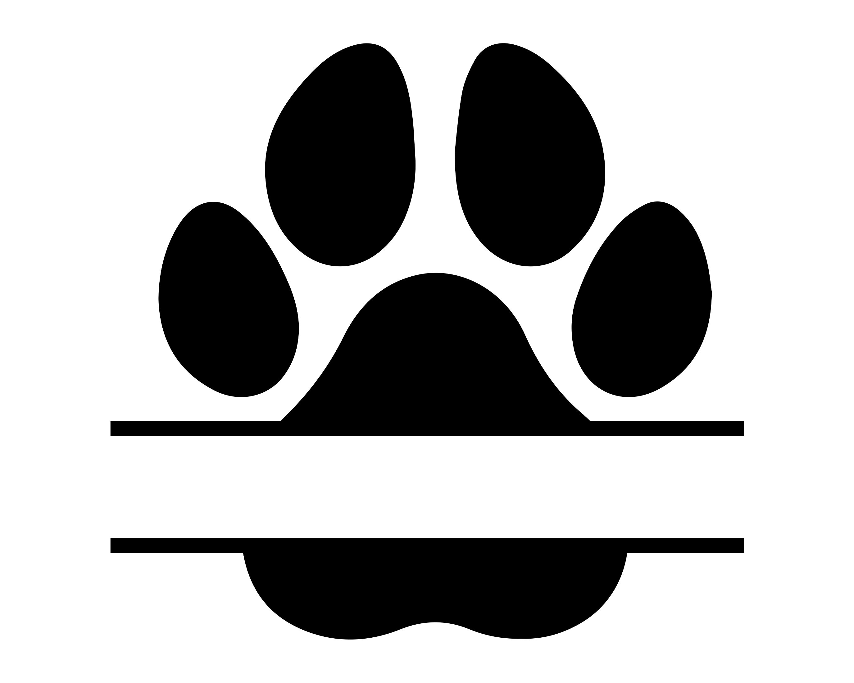 Dog Paw Monogram SVG PNG Paw Svg Dog Paw Print Animal - Etsy