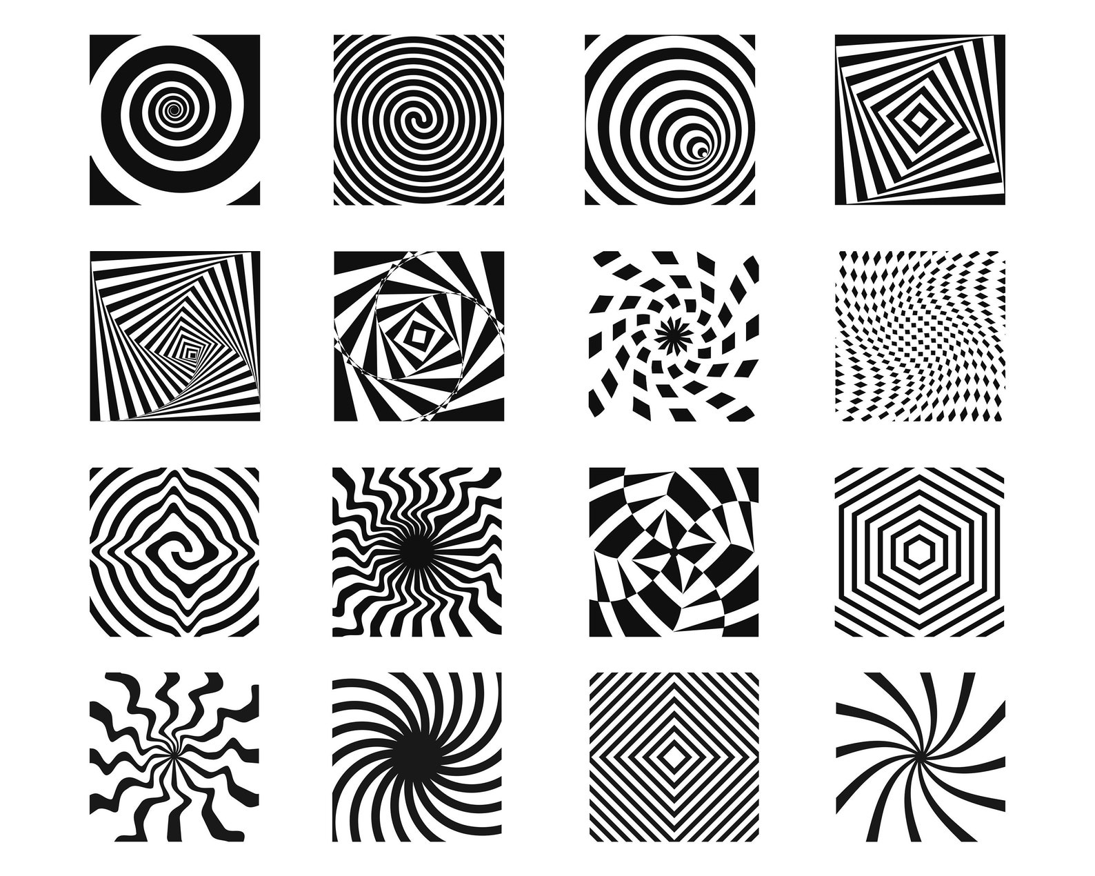 Hypnosis Spiral SVG Bundle PNG Swirl Svg Geometric Pattern - Etsy Canada