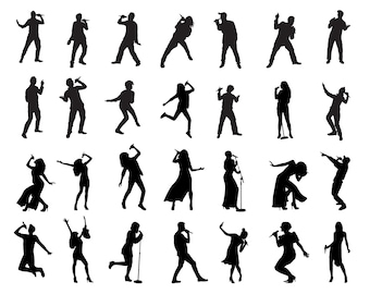 Female Singer Svg - Etsy UK