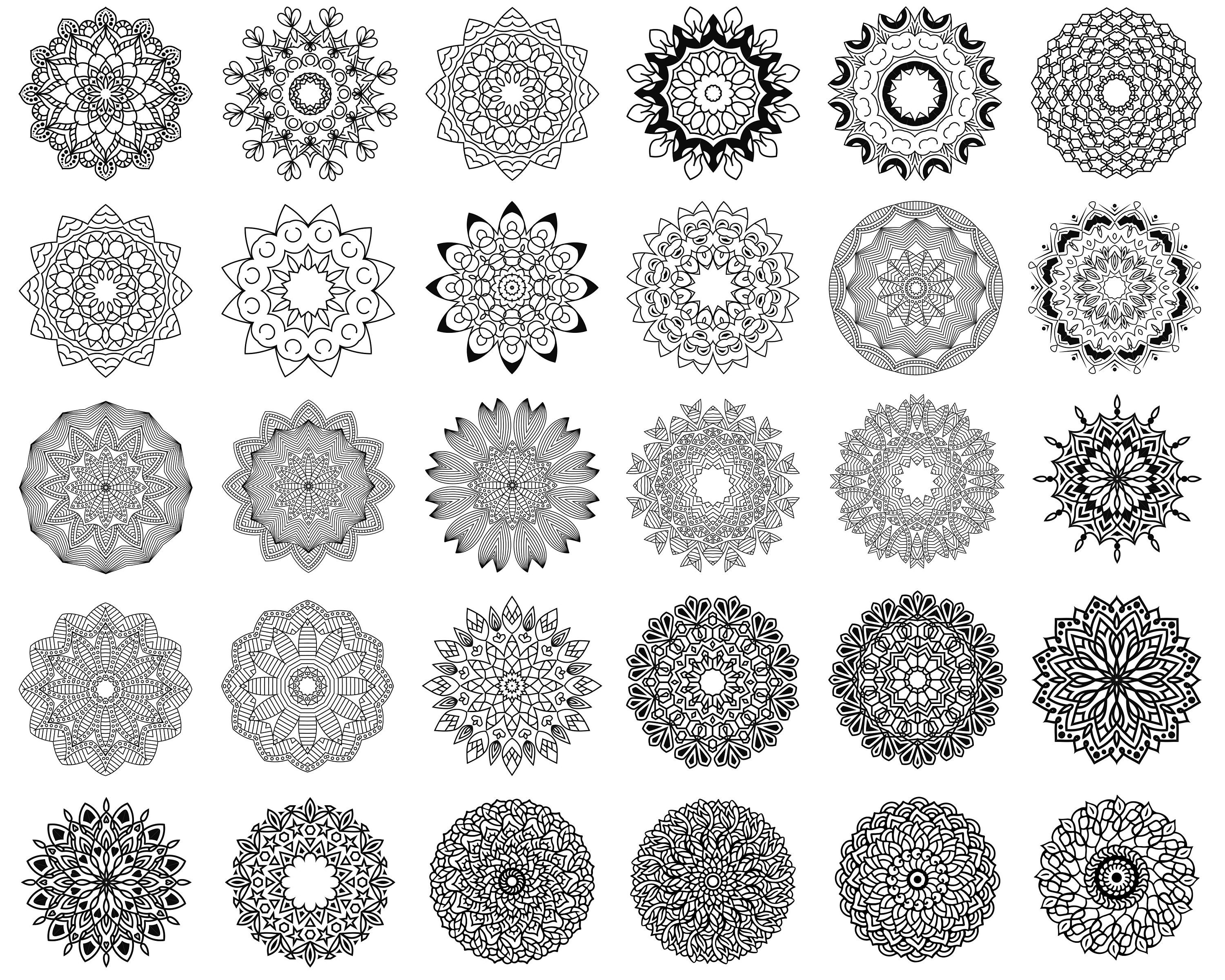 Mandala SVG Bundle, PNG, Zentangle Svg, Mandala Cricut, Mandala Clipart ...