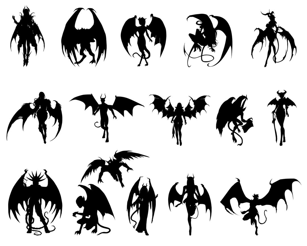 Devil SVG Bundle, Demon SVG, PNG, Devil Silhouette, Cut File for Cricut ...